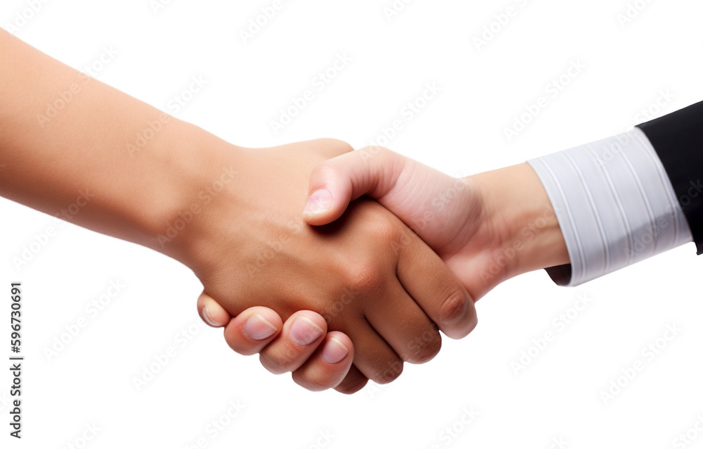 Handshake in transparent background. Generative AI. Stock Illustration ...