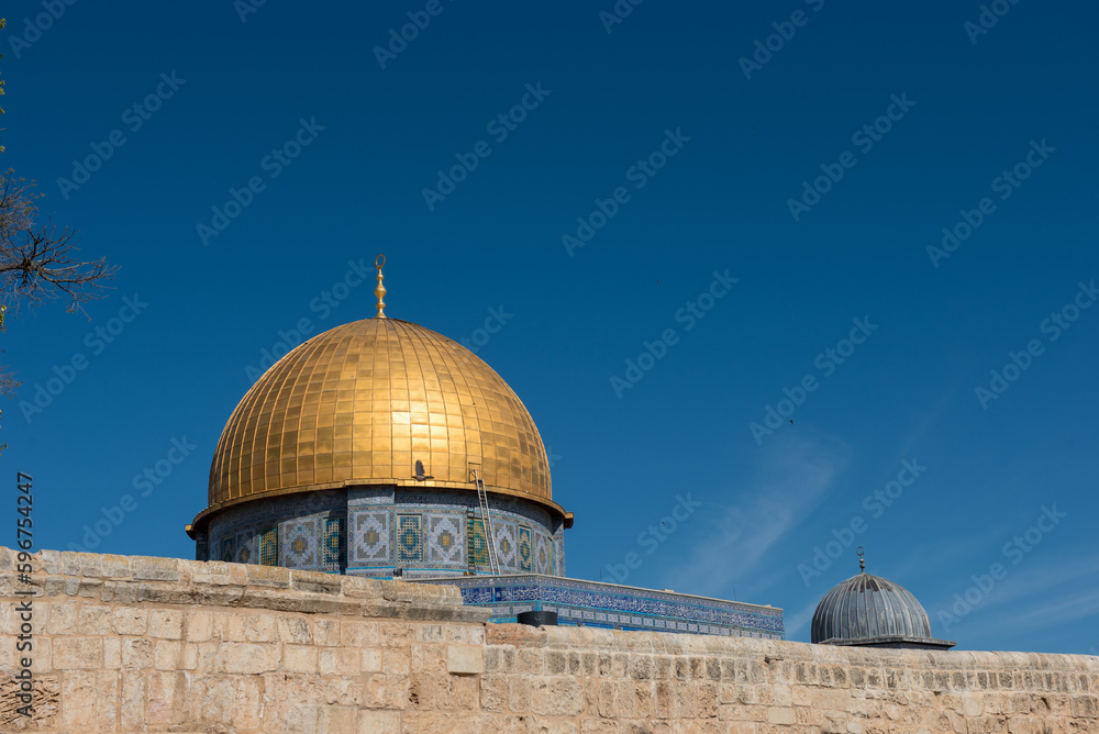 The Dome of the Rock, Temple Mount, al-Aqsa mosque, Jerusalem, Israel ...