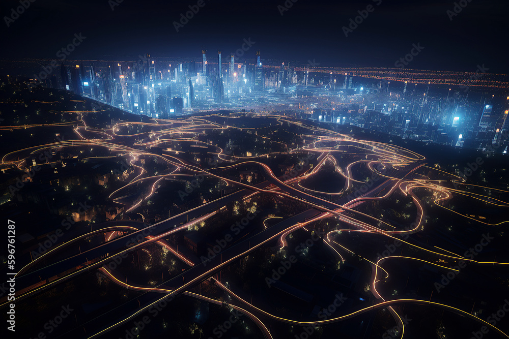 Ai generated illustration of IT roadmap modern technology and ...