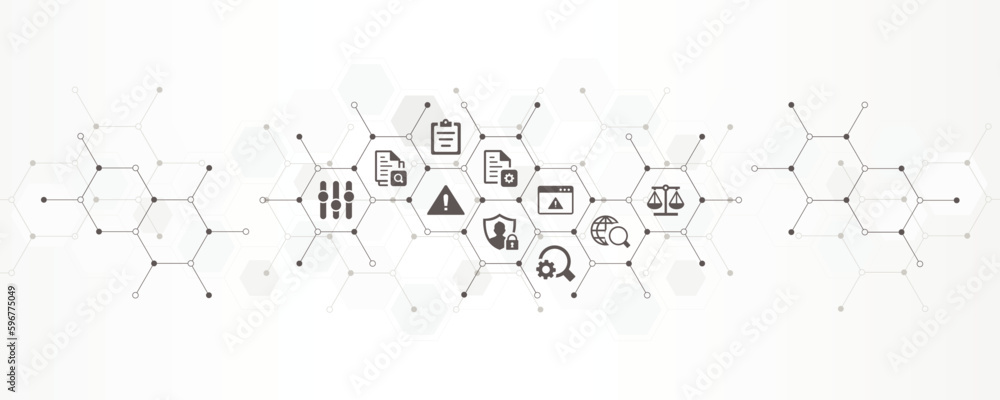 risk / hazard management banner vector illustration with the website ...