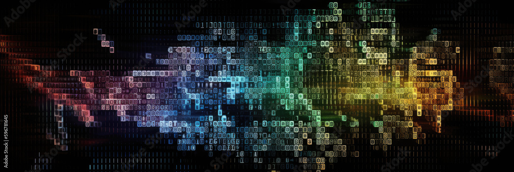 Abstract Binary Code Background Widescreen Desktop Wallpaper