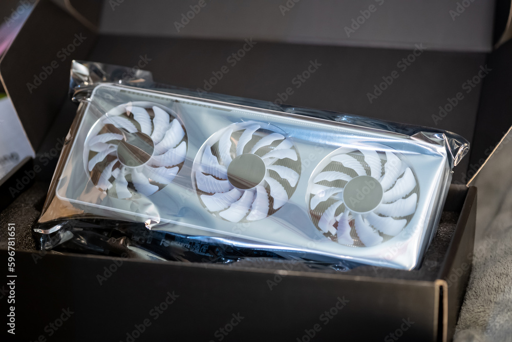 Gigabyte GeForce RTX 3060 Ti GPU, graphics card inside an original box ...