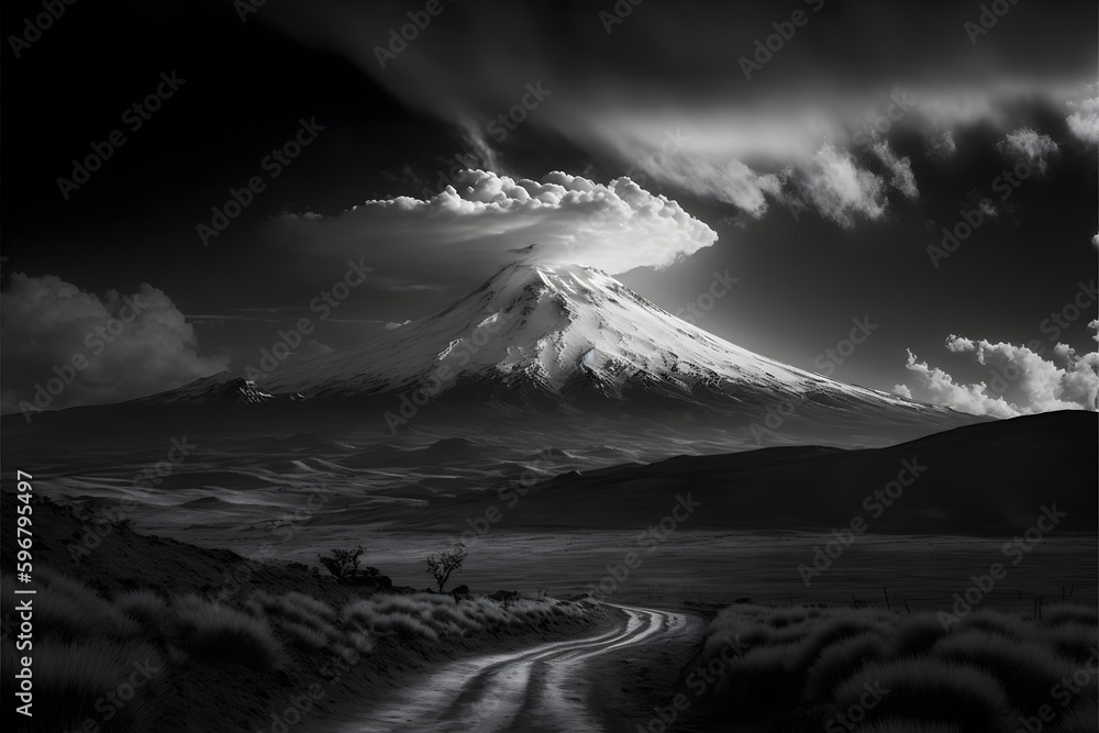 mountain Cotopaxi Epic dramatic expansive cloud formations vivid ...