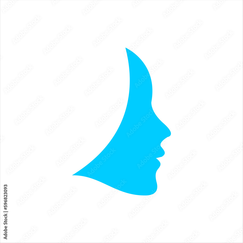 face side silhouette logo vector design Stock Vector | Adobe Stock