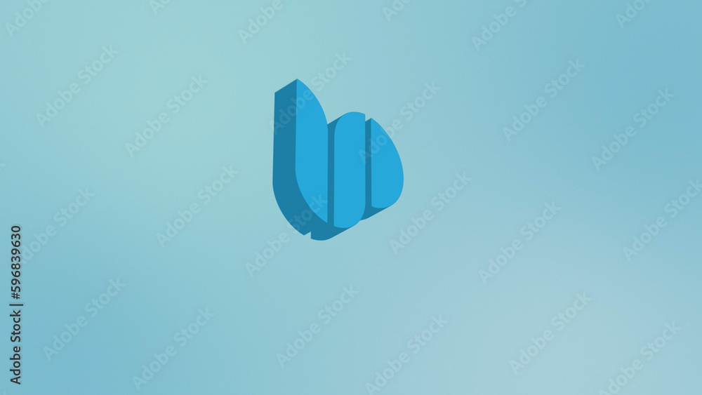 Minimal 3D Logo Gradient Title Stock Template | Adobe Stock