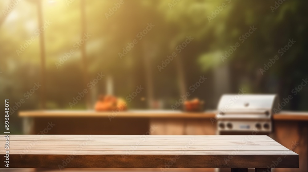 Empty wooden table for product display background, banner and product ...