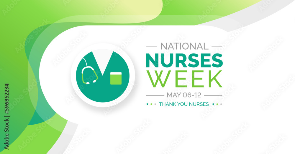 National Nurses Week background or banner design template celebrated in ...