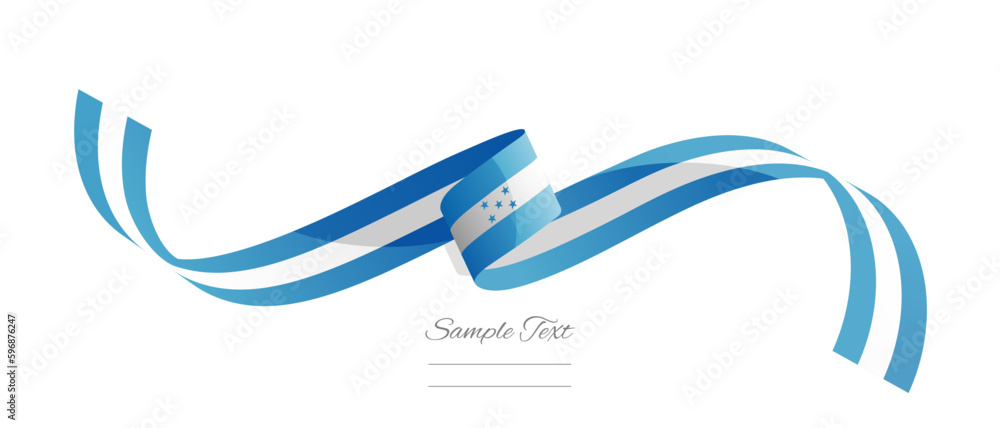 Honduran flag ribbon vector illustration. Honduras flag ribbon on ...