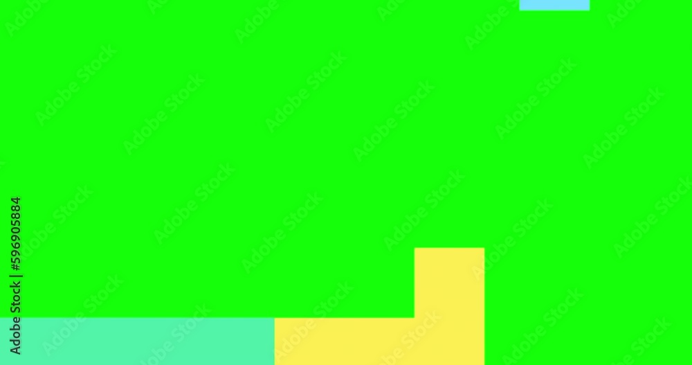Tetris animation on green background. Retro arcade game colorful ...