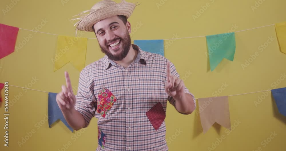 brazilian man dressed in festa junina clothes, festa de são joão ...