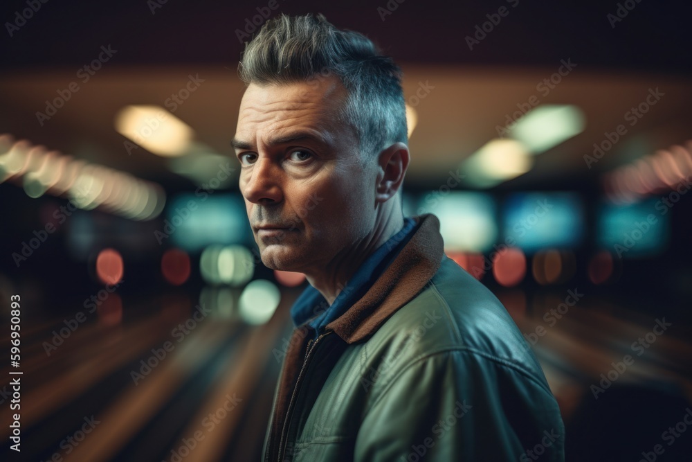 Environmental portrait photography of a tender man in his 40s wearing a ...
