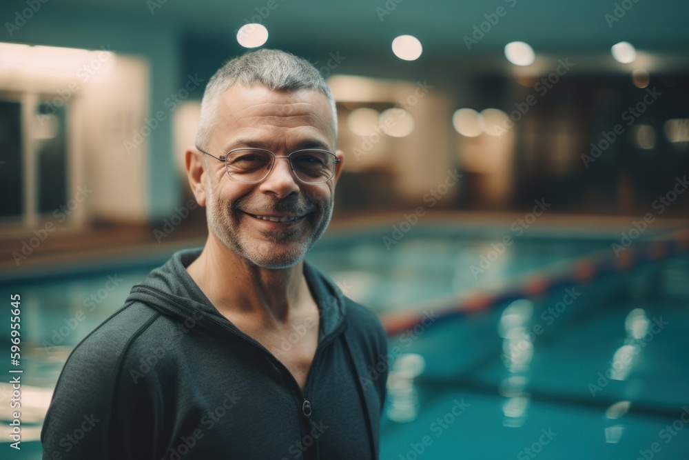 Group portrait photography of a grinning man in his 40s wearing a cozy ...