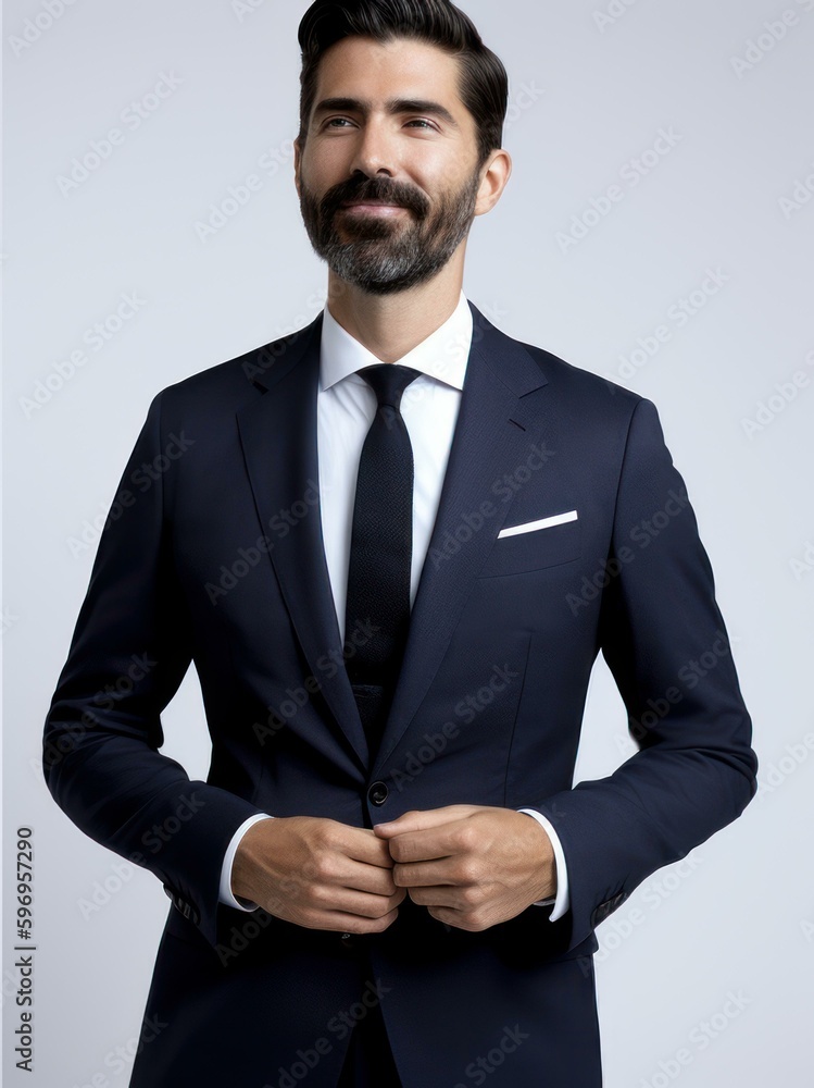 ภาพประกอบสต็อก Lifestyle portrait photography of a pleased man in his ...