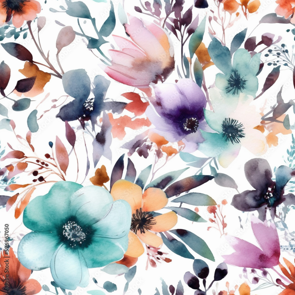 Papel digital de flores para crear patrones hermosos de flores ...