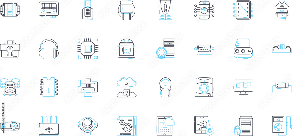 Mobile phs linear icons set. Smartphs, Touchscreen, Apps, Android, iOS ...