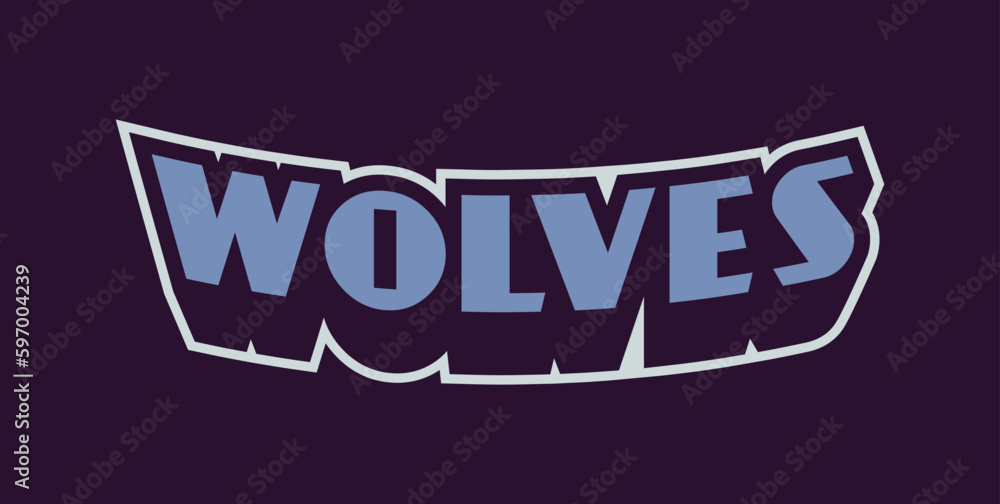 Bold sports font for wolf mascot logo. Text style lettering for esport ...