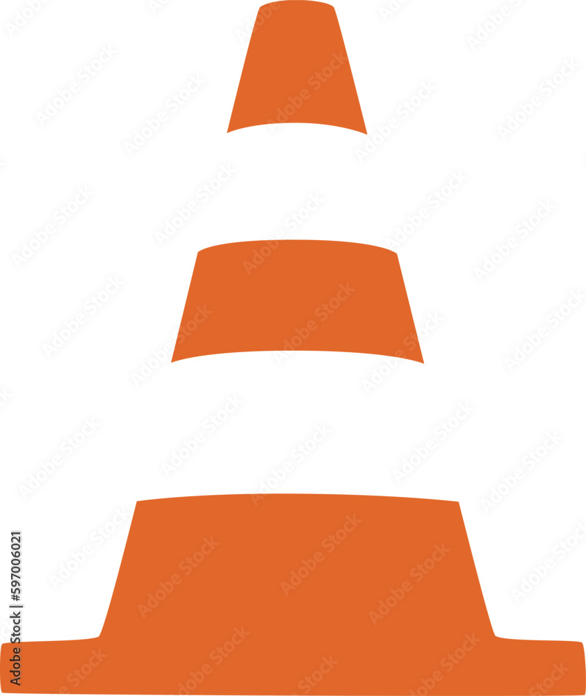 Road cone icon. Flat illustration of road cone vector icon for web ...