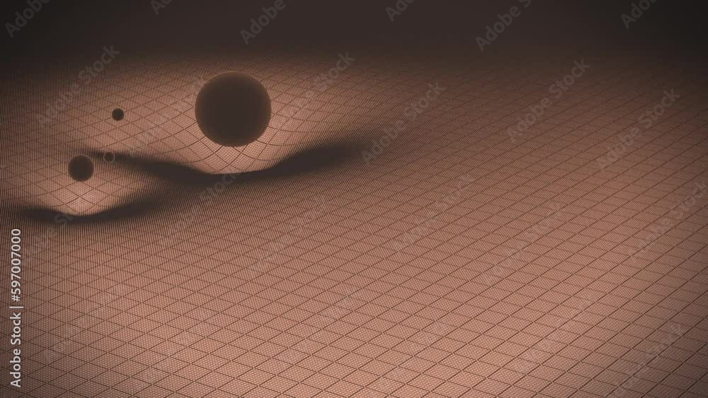 Realistic gravitational force example for study explanation with ...