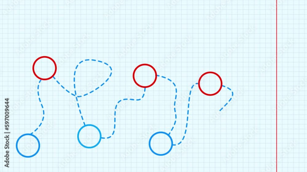 Business Hierarchy structure chart animation. Business chart with cells ...