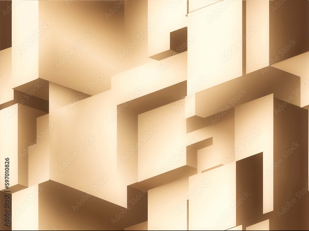 Abstract Rectangular box shape several dimensions liken beautiful ...