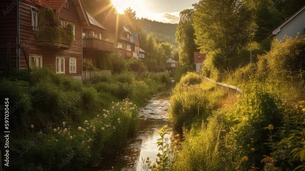 Scandinavian-style suburban houses village, that breaks away from the ...