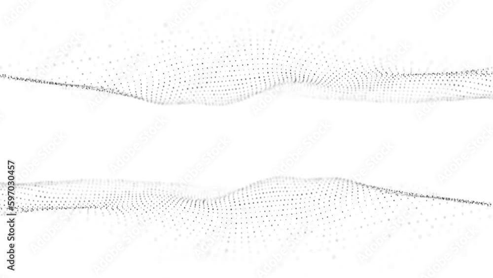 3d dynamic double digital wave. Smart technology wave. Flow digital ...