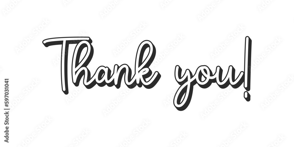 thank you black and white text background thanks card social banner ...