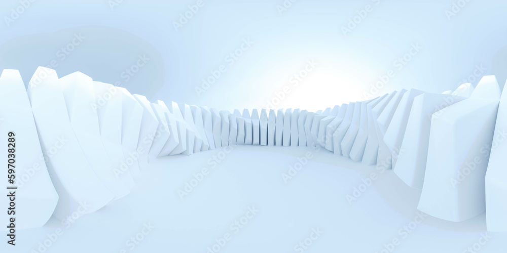 abstract white background with white cubic wall 3d render illustration ...