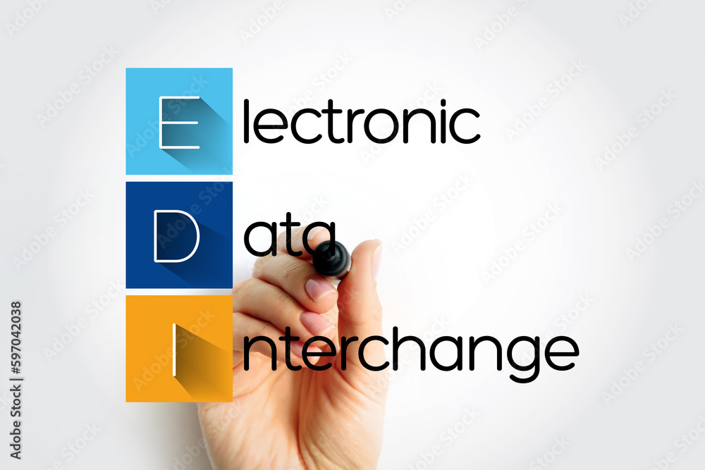 EDI - Electronic Data Interchange acronym, technology concept background Stock Photo | Adobe Stock