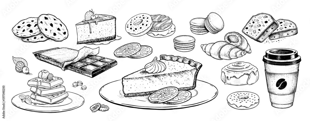 Sweet Food Clipart Black And White