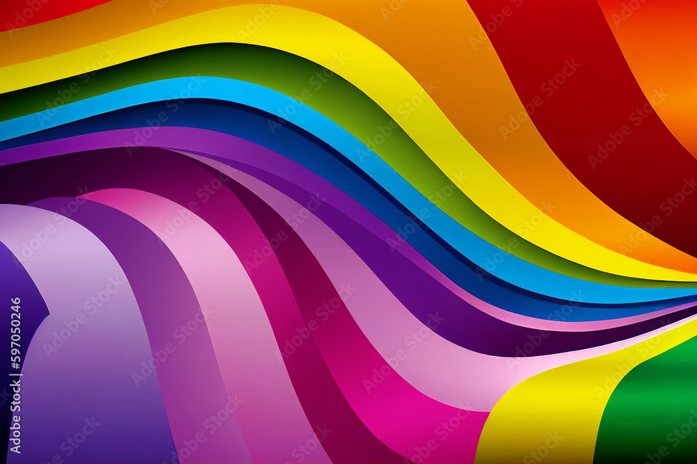Abstract background colours of the Pride flag, the rainbow symbol of ...