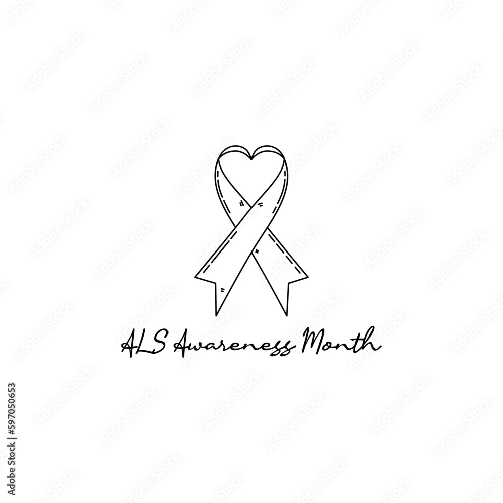 line art of ALS awareness month good for ALS awareness month celebrate ...