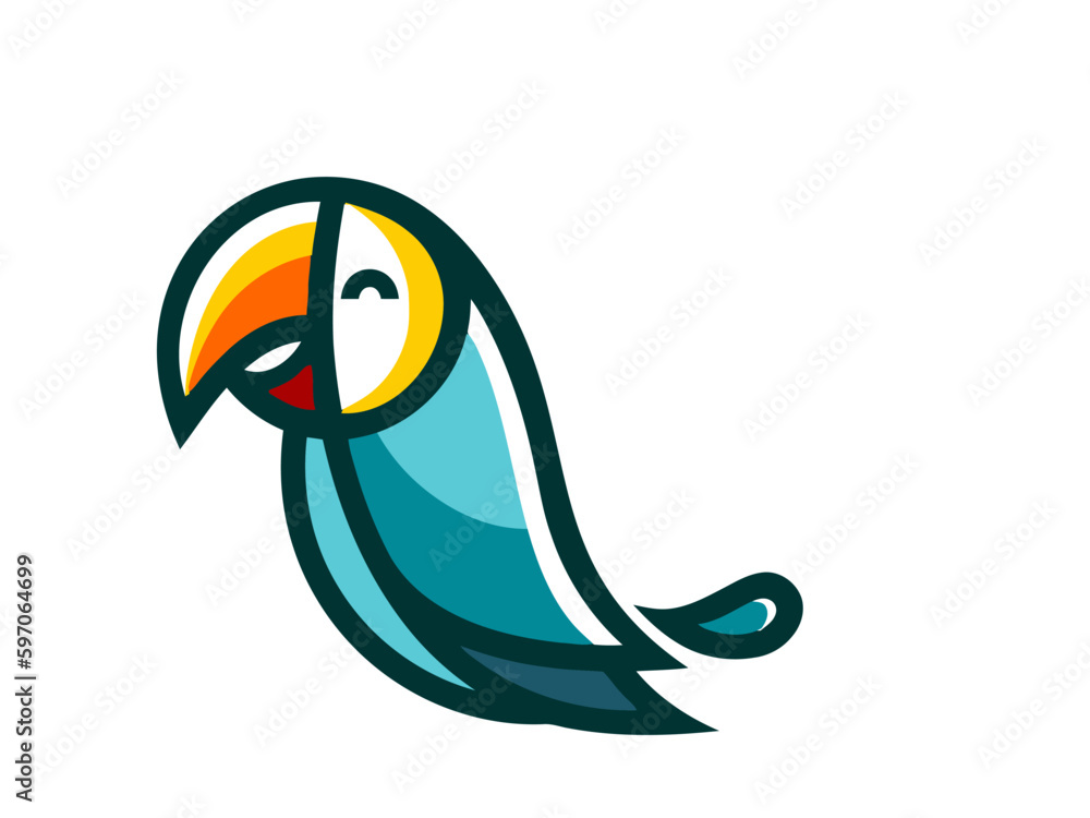 funny parrot cartoon Stock Vector | Adobe Stock