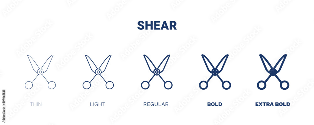 shear icon. Thin, light, regular, bold, black shear icon set from tools ...