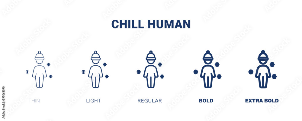 chill human icon. Thin, light, regular, bold, black chill human icon ...