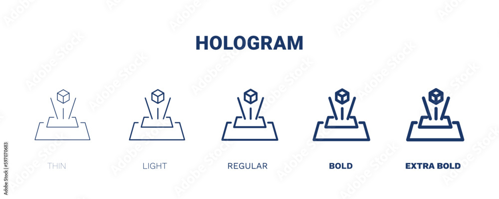 hologram icon. Thin, light, regular, bold, black hologram icon set from ... hologram icon. Thin, light, regular, bold, black hologram icon set from ...