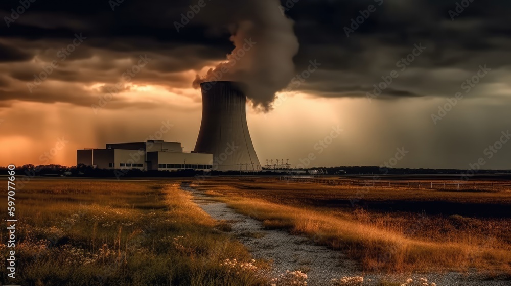 Texas Nuclear Power Plant, Industrial Landscape, Sustainable Energy ...