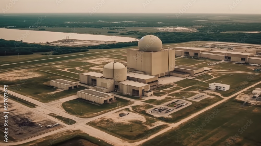 Texas Nuclear Power Plant, Industrial Landscape, Sustainable Energy ...