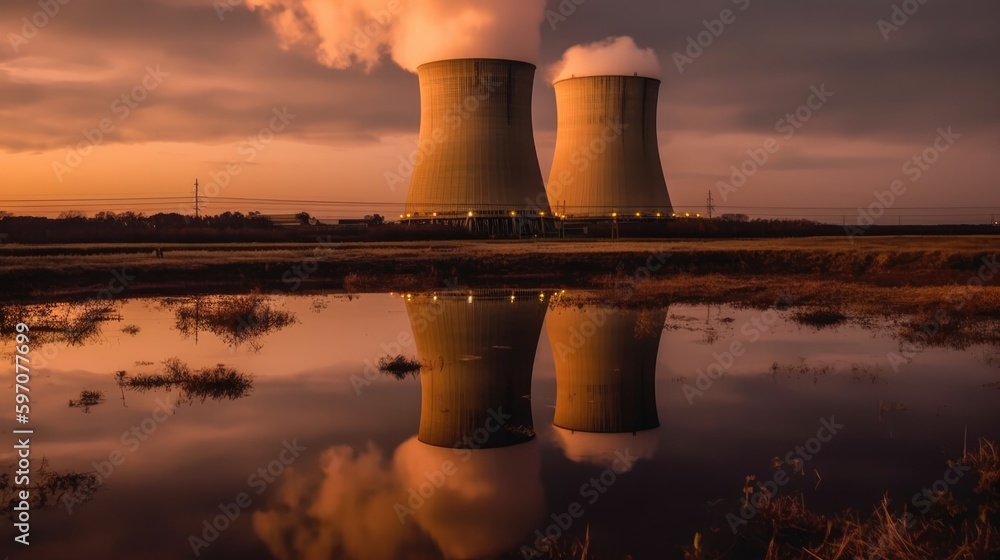 Texas Nuclear Power Plant, Industrial Landscape, Sustainable Energy ...