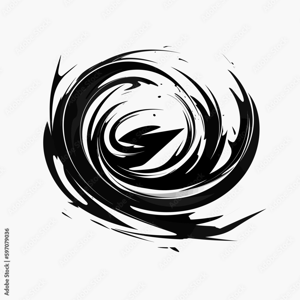 black logo, Simple Vector logo, esport, white background, street, graff ...
