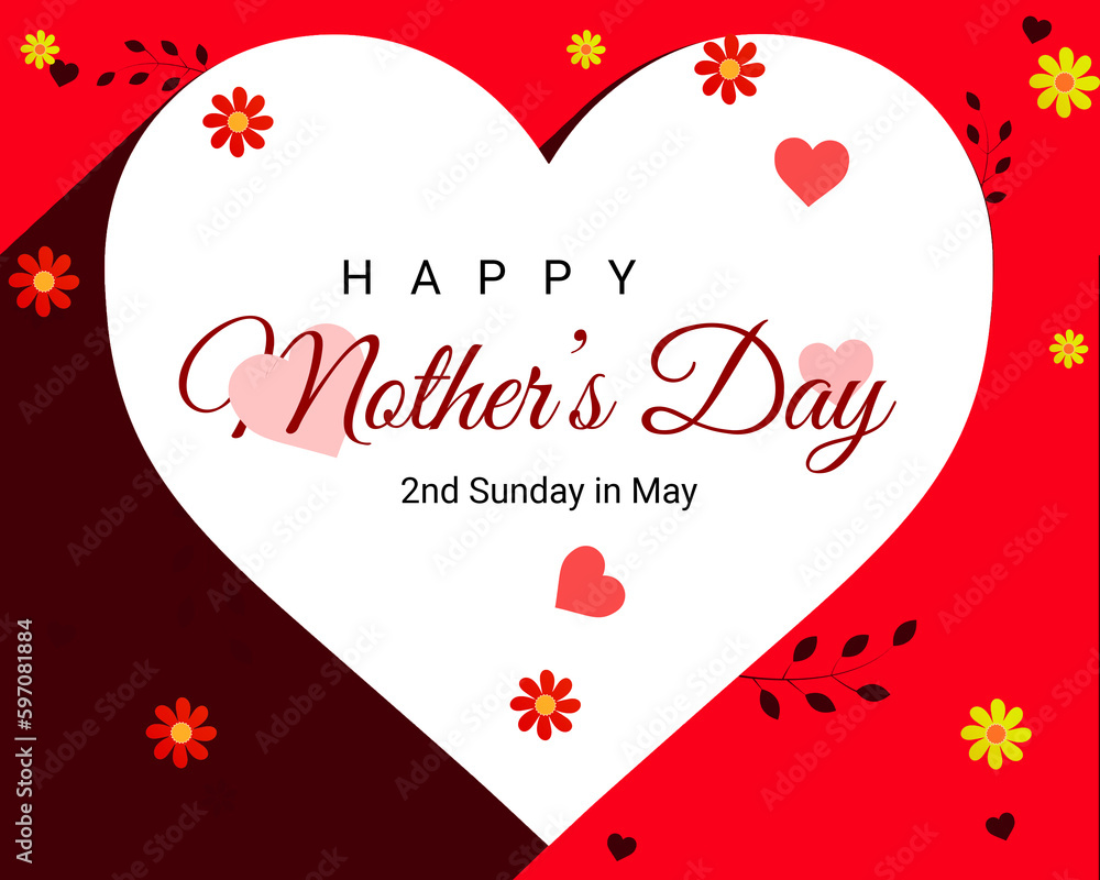 The second Sunday in May is celebrated as mothers Day, background ...