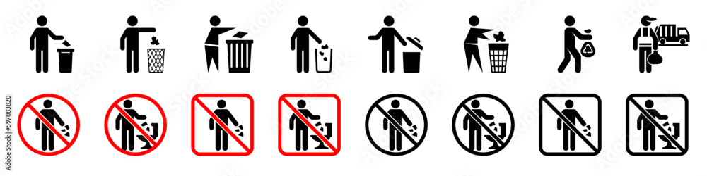 Garbage symbol. Trash icon. Vector illustration Stock Vector | Adobe Stock