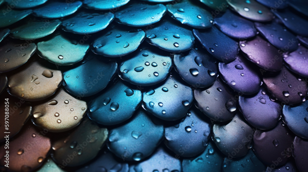 Solid background of fish scales created with generative AI technology ...