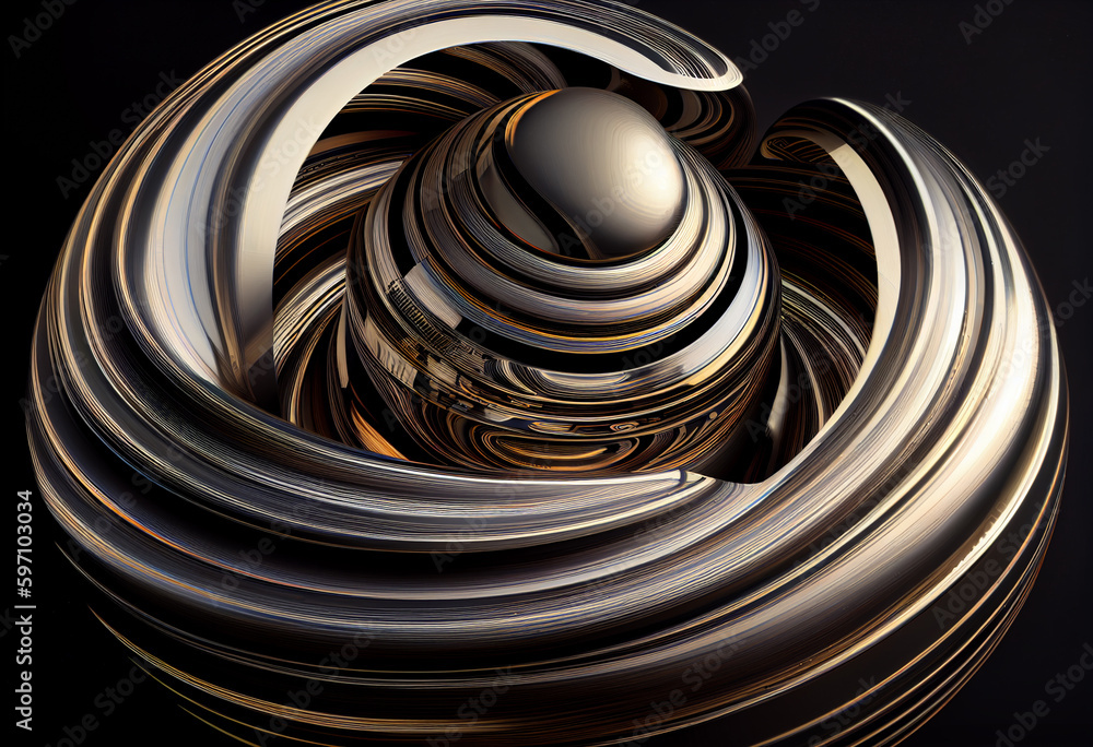 A complex, multi-layered pattern of interlocking shapes that resembles ...