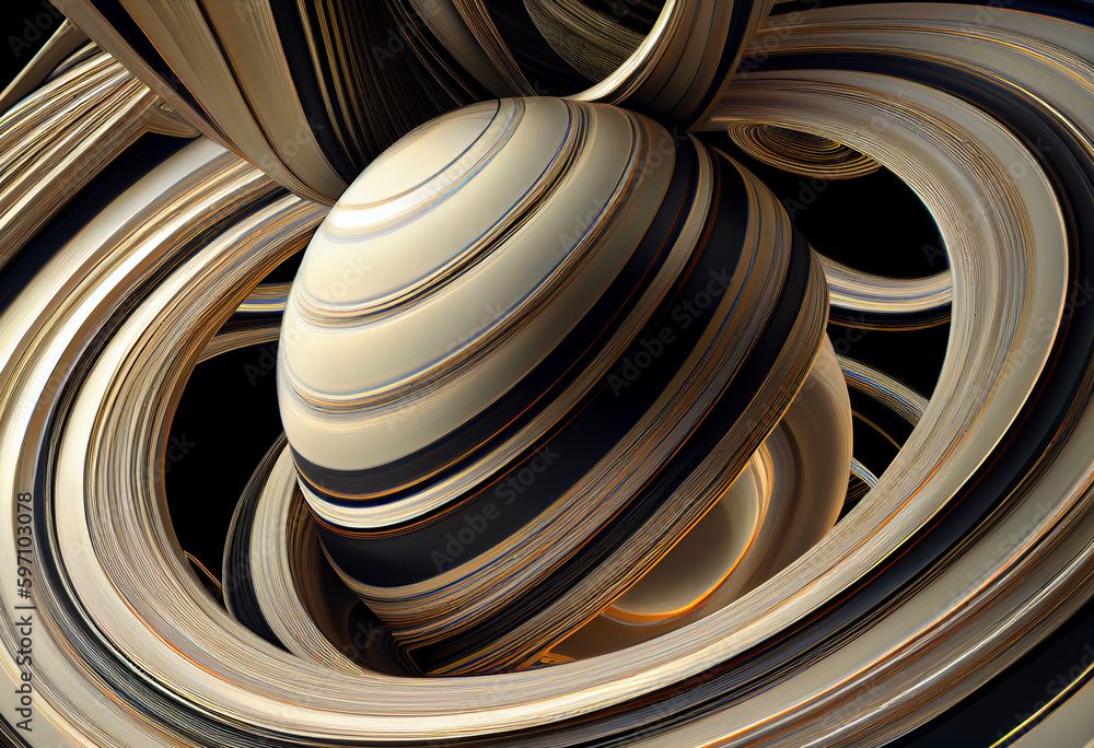 A complex, multi-layered pattern of interlocking shapes that resembles ...