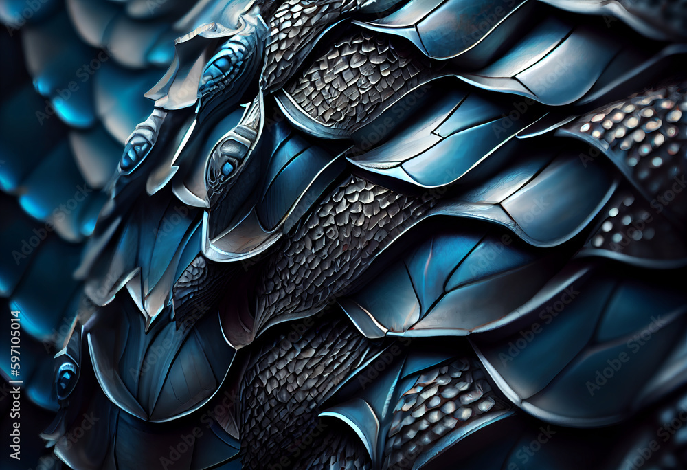 A complex, multi-layered pattern of interlocking shapes that resembles ...