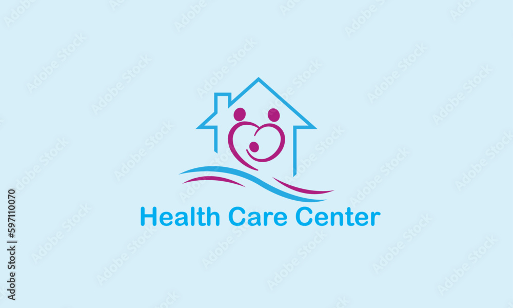 Photo & Art Print healthcare center logo, logo vector, logo templeat ...