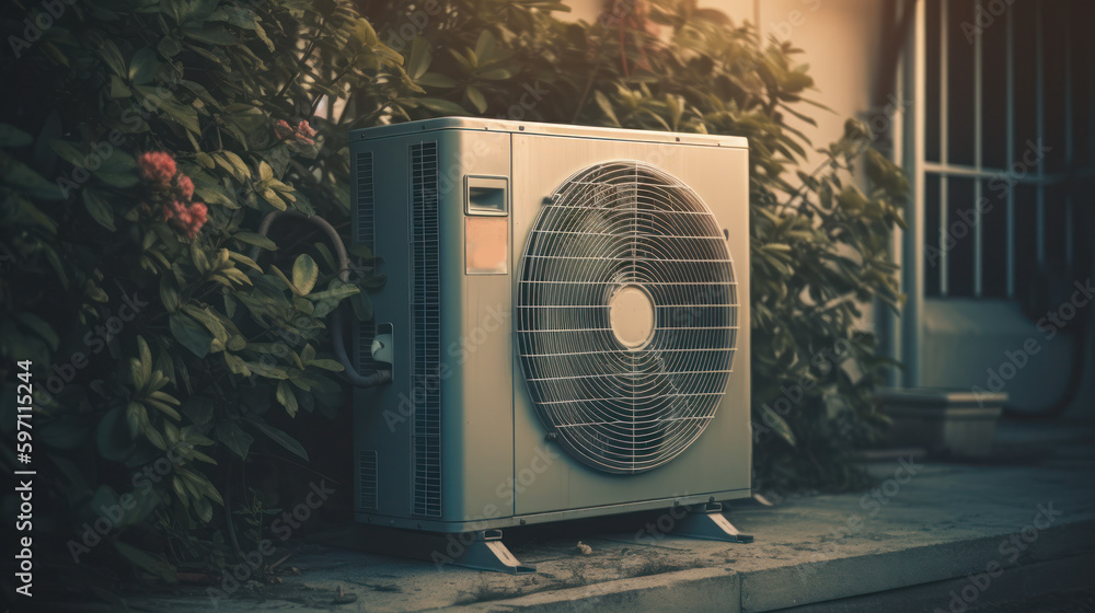 heat pump and air conditioning exterior system. ecological energy ...