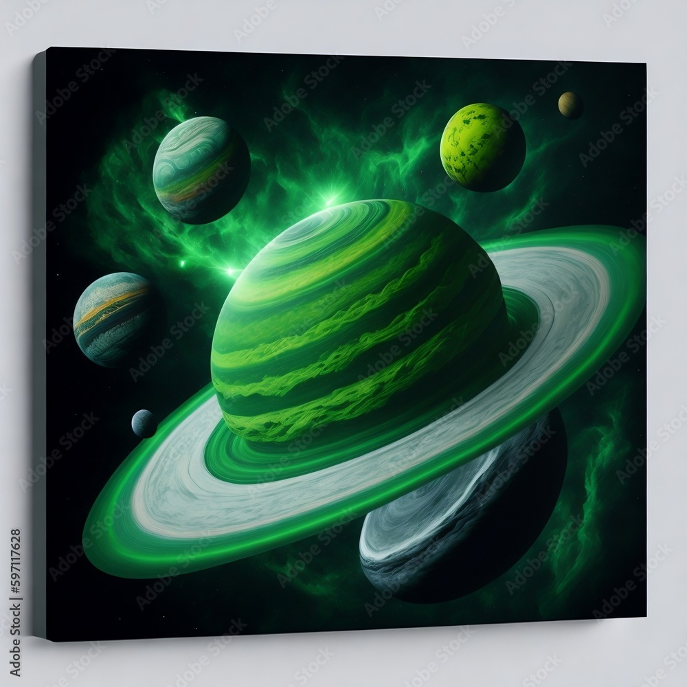 Planets of the solar system against the background purple color of a ...