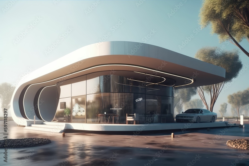 Futuristic Coffee Shop Design: Exploring New Horizons with Generative ...